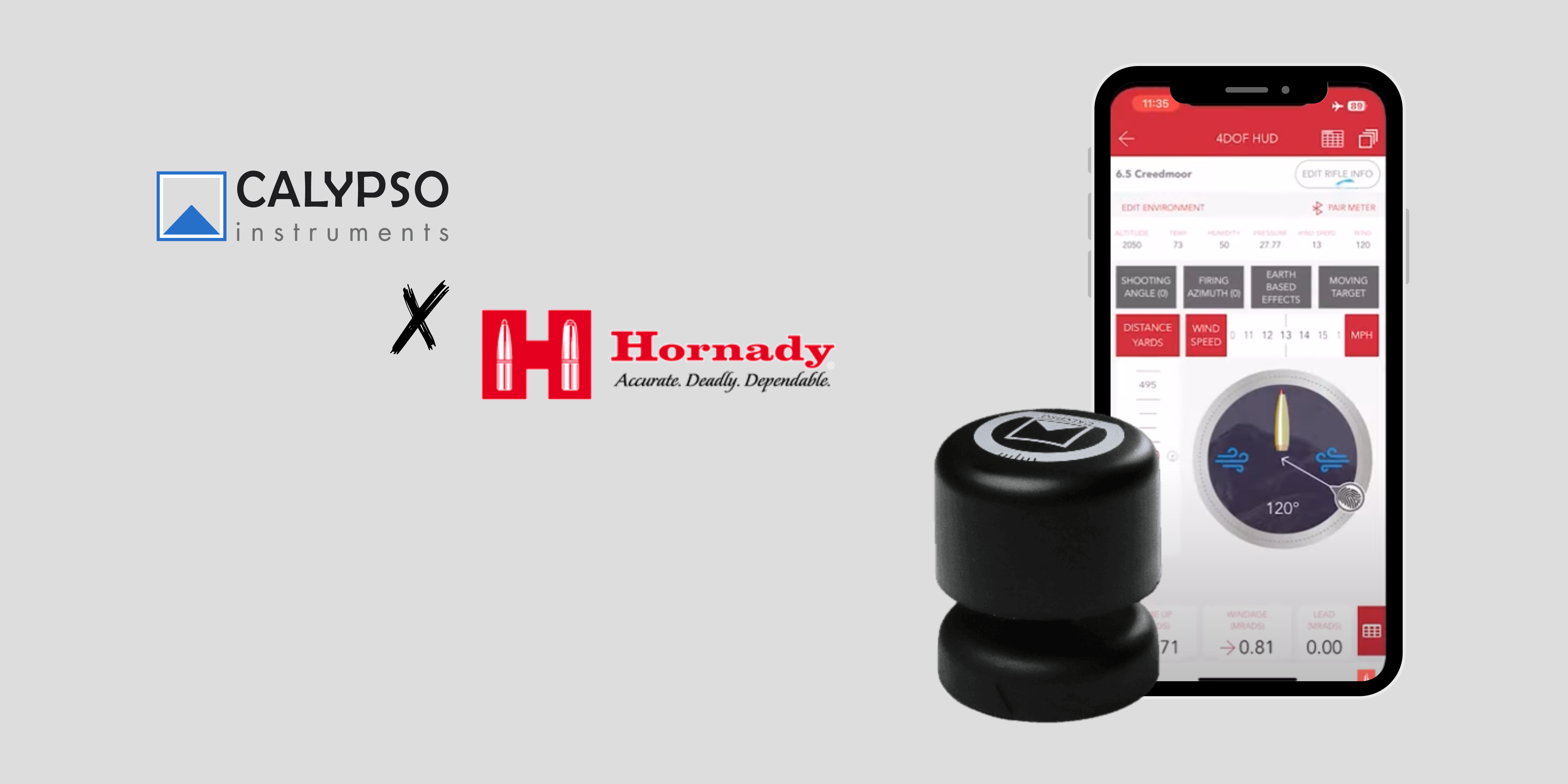 Hornady App Now Integrates with Calypso's Mini Wind Meter